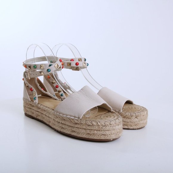 Marc Fisher | Shoes | Marc Fisher Vajen Leather Studded Ankle Strap ...